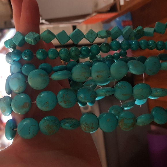 Jewelry | Dyed Howlitefake Turquoise Beads | Poshmark